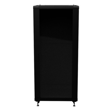 NavePoint 27U AV Rack Cabinet, 28 in depth, Cold-rolled Steel, Black