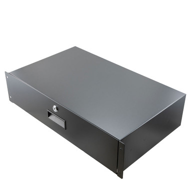23" Rack Mount Drawer 3U, Black FinishÂ