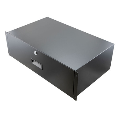 23" Rack Mount Drawer 4U, Black Finish