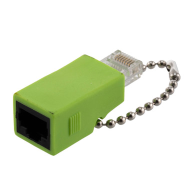 T1/E1 Crossover Adapter RJ48C Jack To RJ45 Male, Light Green