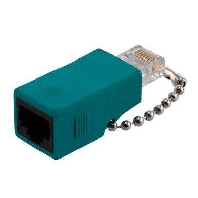 ISDN Loopback Adapter RJ48C Jack & RJ45 Male, Teal