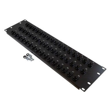 NavePoint 3U (5.25") 19 Inch Panel with 48 Cat5e Couplers