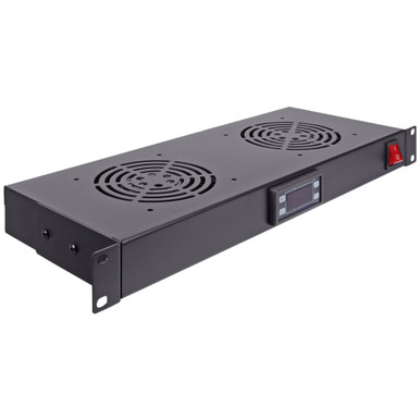 NavePoint 1U Rack Mount Temperature Control Network Cabinet Cooling ...