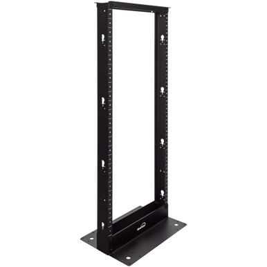 NavePoint 25U Aluminum 2-Post Open Frame Server Rack Threaded: 2-Post Racks