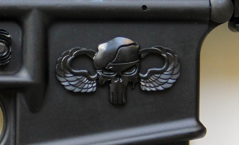 Magwell Metal Decal / Sticker - Freedom Punisher, Color: Matte Black ...