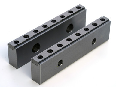 Professional CNC Milling Steel Vise Hard Jaw, 8” Wide, Serrated with 0. ...