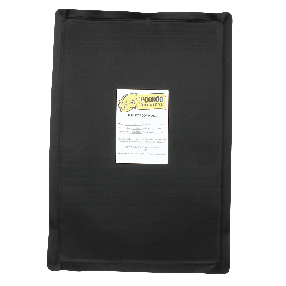 VOODOO TACTICAL RECTANGULAR PE LEVEL IIIA SOFT BALLISTIC PANEL 16.5 x ...