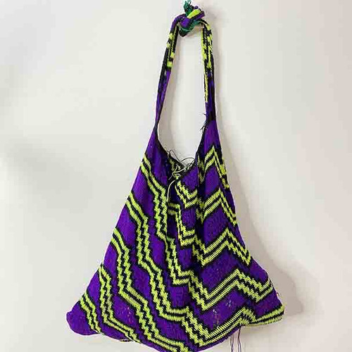 Authentic Bilum PNG Artisan Bag Vibrant Hand Woven