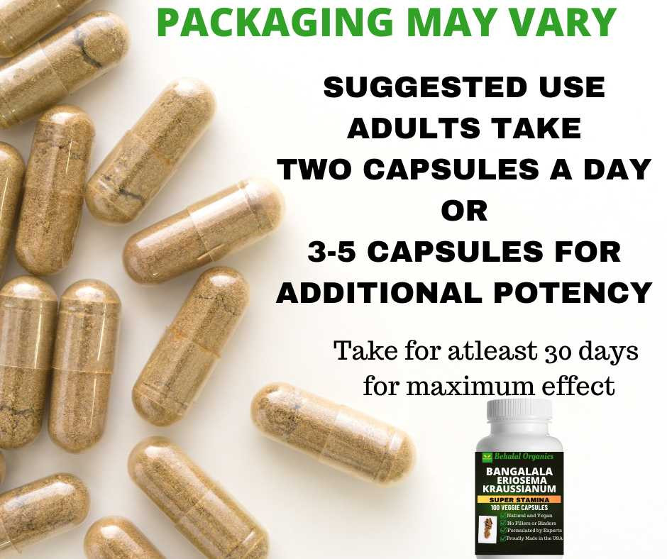 Bangalala Capsules 500mg – 100 Vegetarian Quick Capsules | Male ...