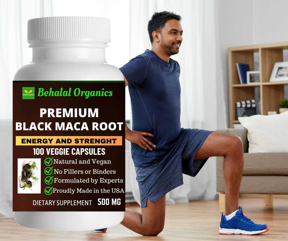 Black Maca Root 100 Quick Release Capsules - 500mg Per Capsule