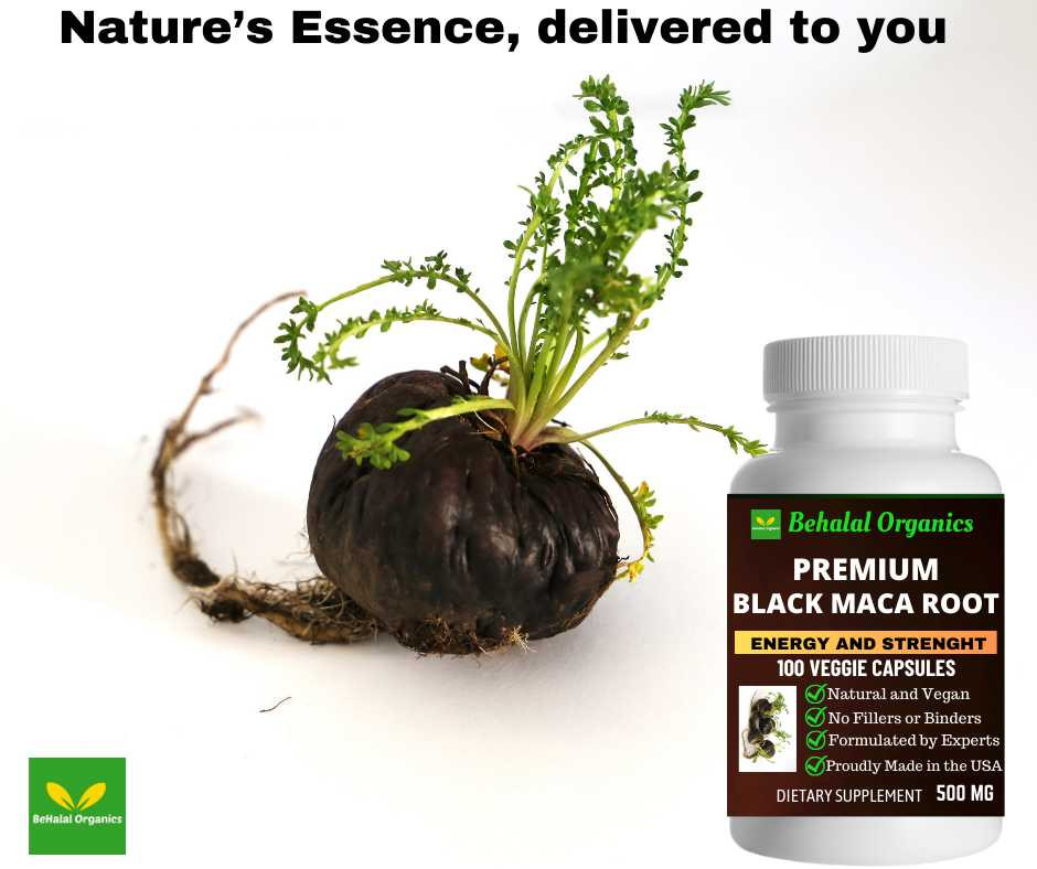 Black Maca Root 100 Quick Release Capsules - 500mg Per Capsule