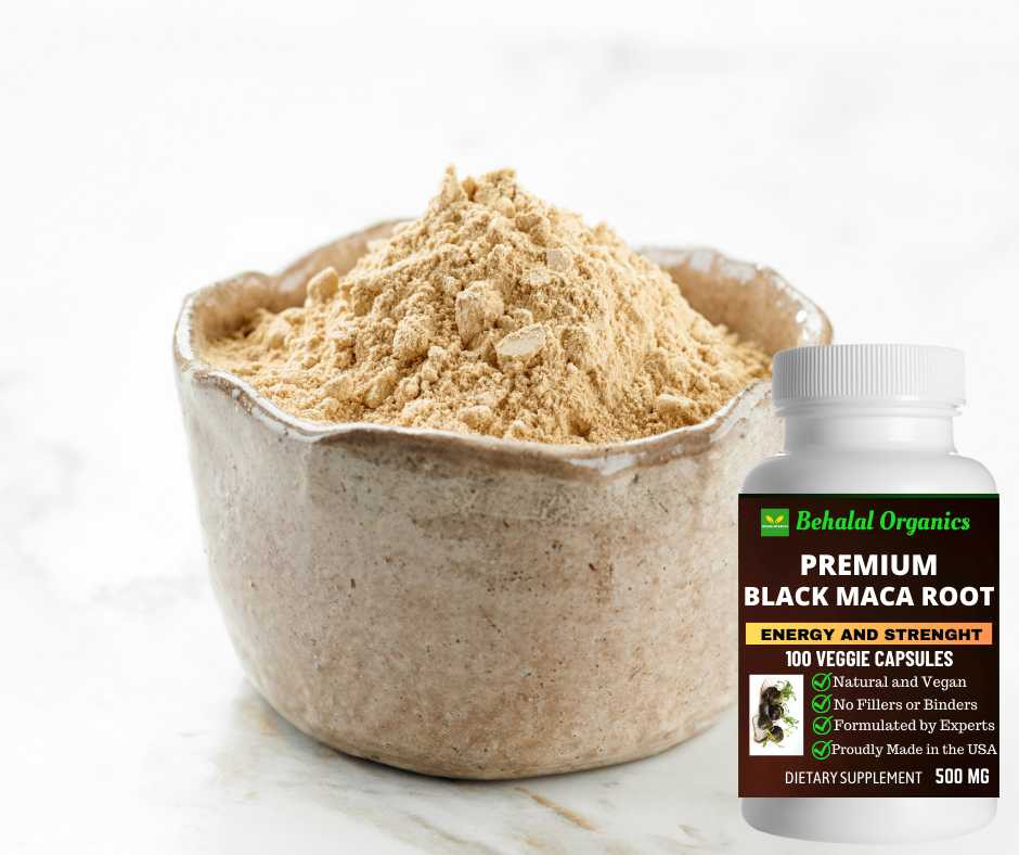 Black Maca Root 100 Quick Release Capsules - 500mg Per Capsule