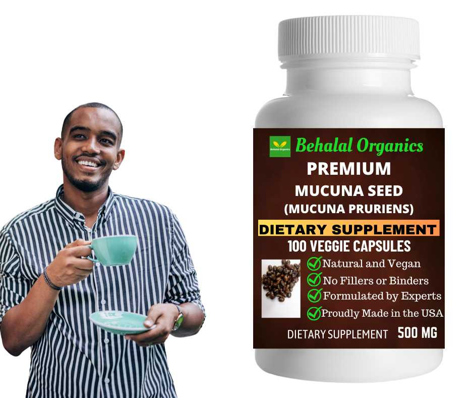 Mucuna seed 100 Quick Release Capsules - 500mg Per Capsule
