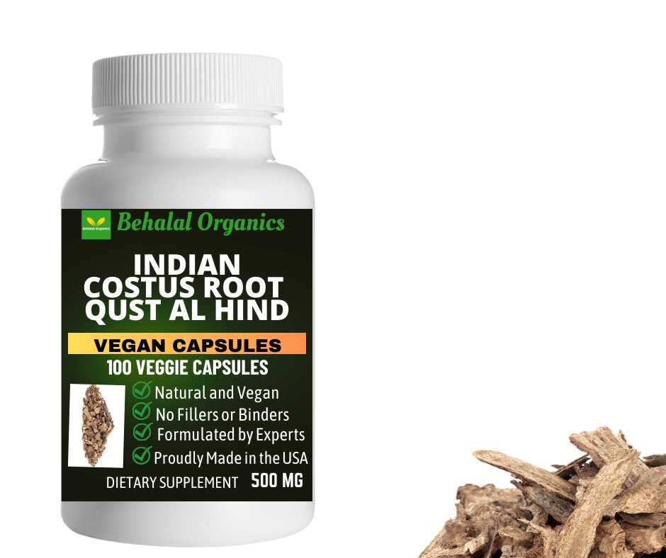 Indian costus qust al hind 100 Quick Release Capsules - 500mg Per Capsule