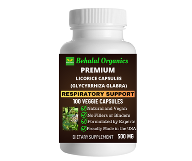 Licorice Root 100 Quick Release Capsules - 500mg Per Capsule