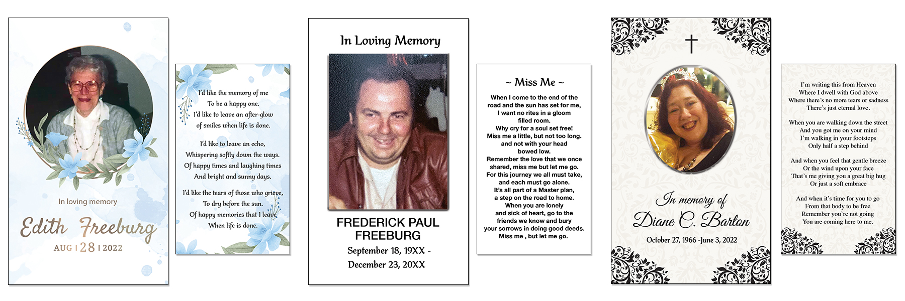 Prayer, Memorial, Wake, Celebration of Life Cards - That's A Buy