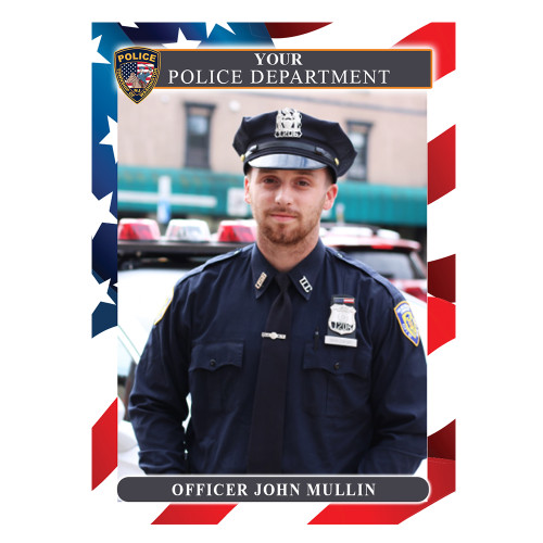 Custom Personalized Police Trading Cards /Stars and Stripes - That's A Buy