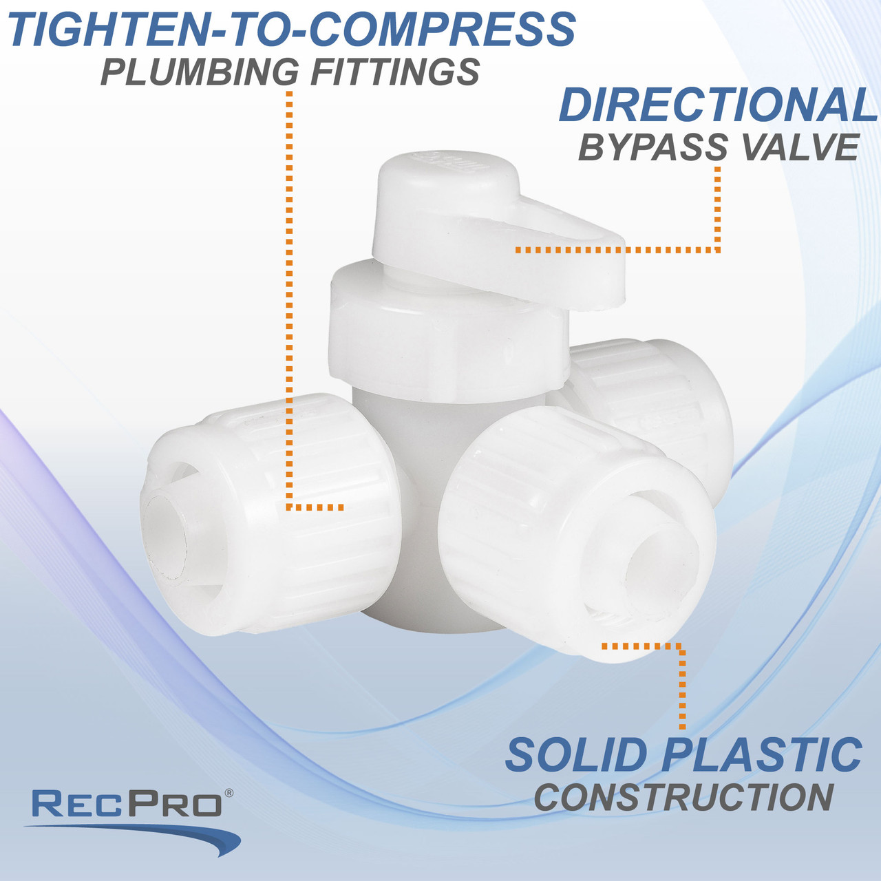 RV Flair-It 3-Way 1/2" Compression Fitting Directional/Bypass Valve ...