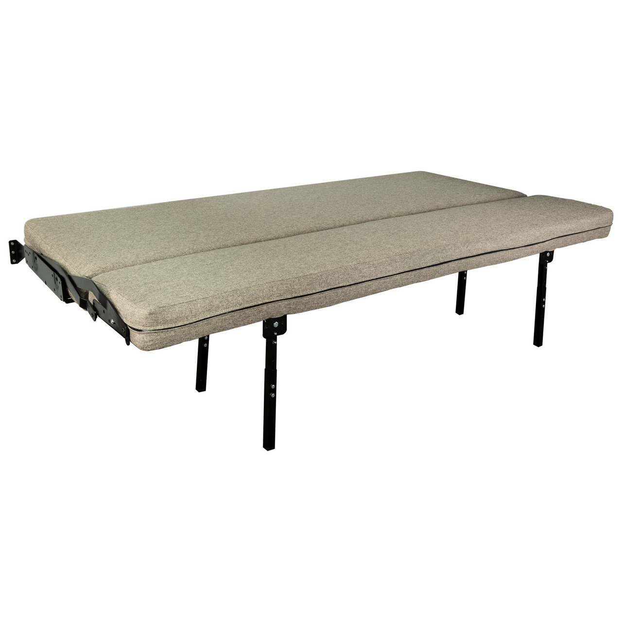 RecPro 60" RV Wall Mount Rollover Sofa with Adjustable Legs in Cloth ...