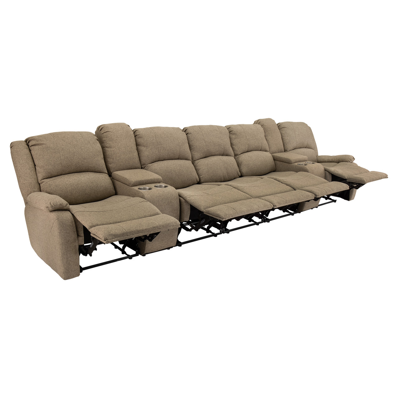 RecPro Charles 148" Wall Hugger RV Recliner Sofa with Three Center ...