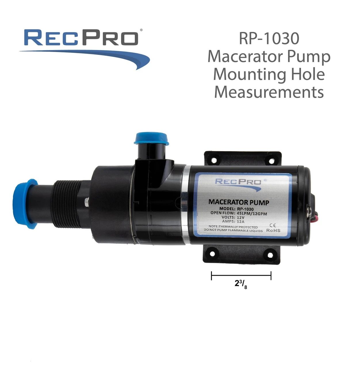 RecPro 12V RV Macerator Pump - RecPro