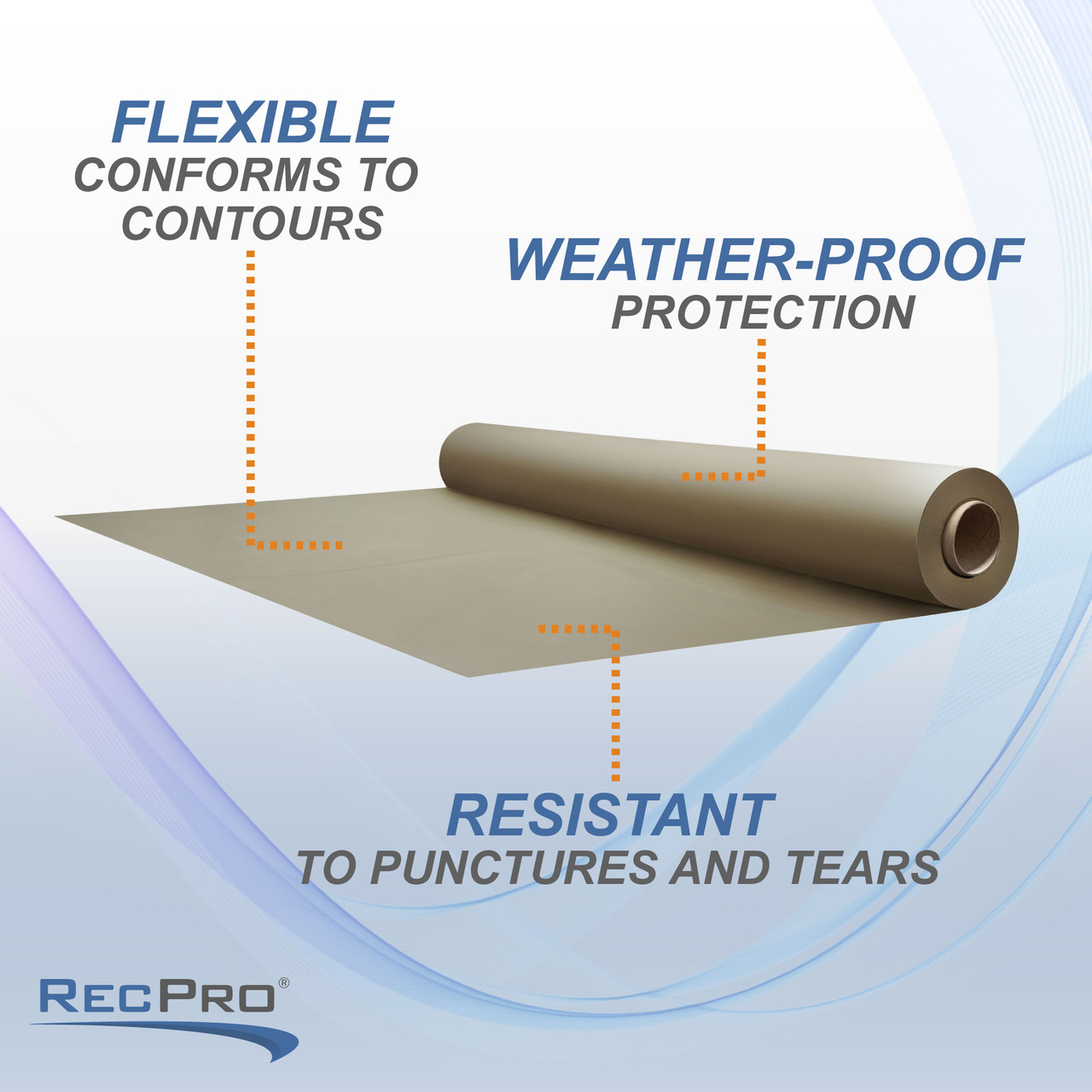 PVC RV Rubber Roof Material in Tan - By The Foot - RecPro