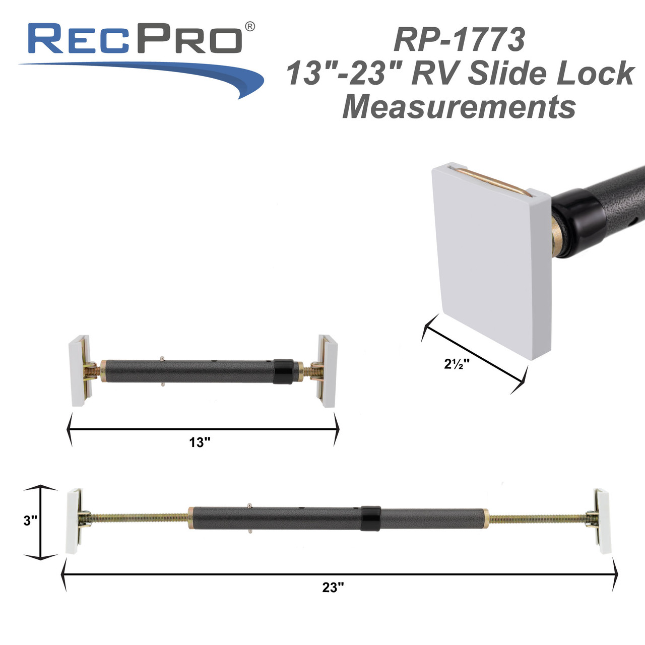 RV Slide Out Lock 13" - 23" - RecPro