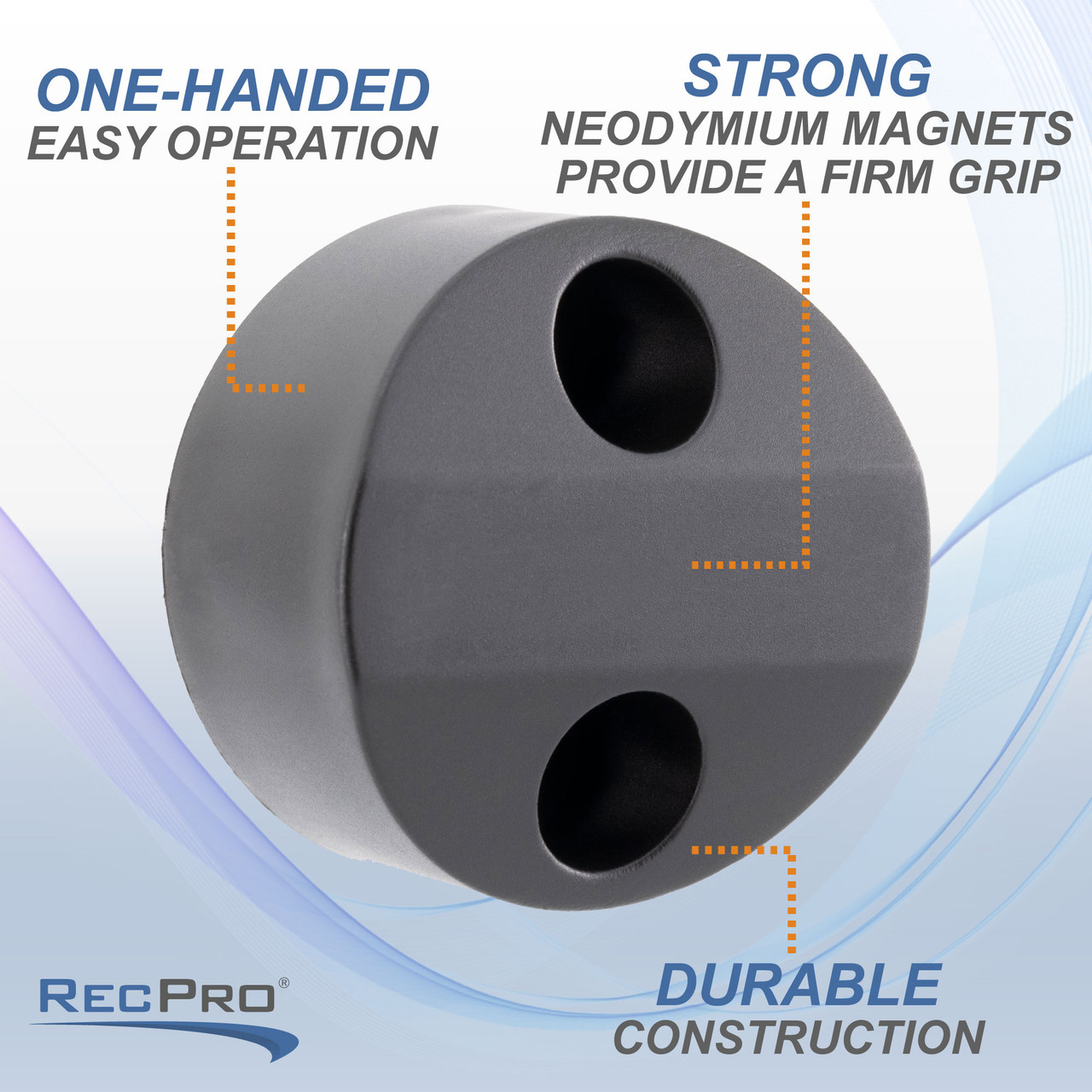 Round Magnetic Baggage Door Catch for RV Compartment Door - RecPro