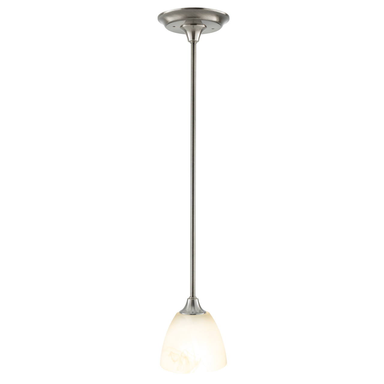 RV 12V Ceiling Mounted Pendant Light with Satin Nickel Finish - RecPro