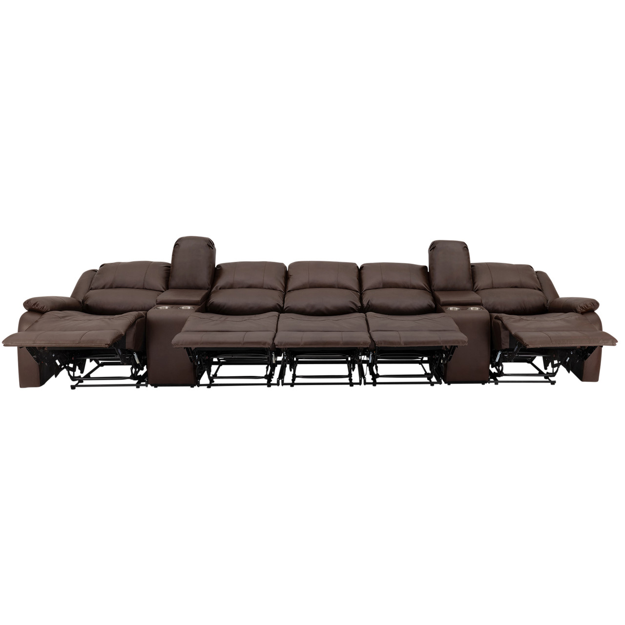 RecPro Charles 148" Wall Hugger RV Recliner Sofa with Three Center ...