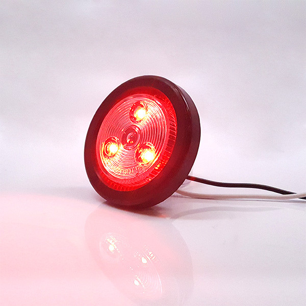 2" Clear/Red Round Light Kit - RecPro