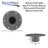RecFit Flush Mount Recessed Bracket for RV Dinette Table Leg - RecPro