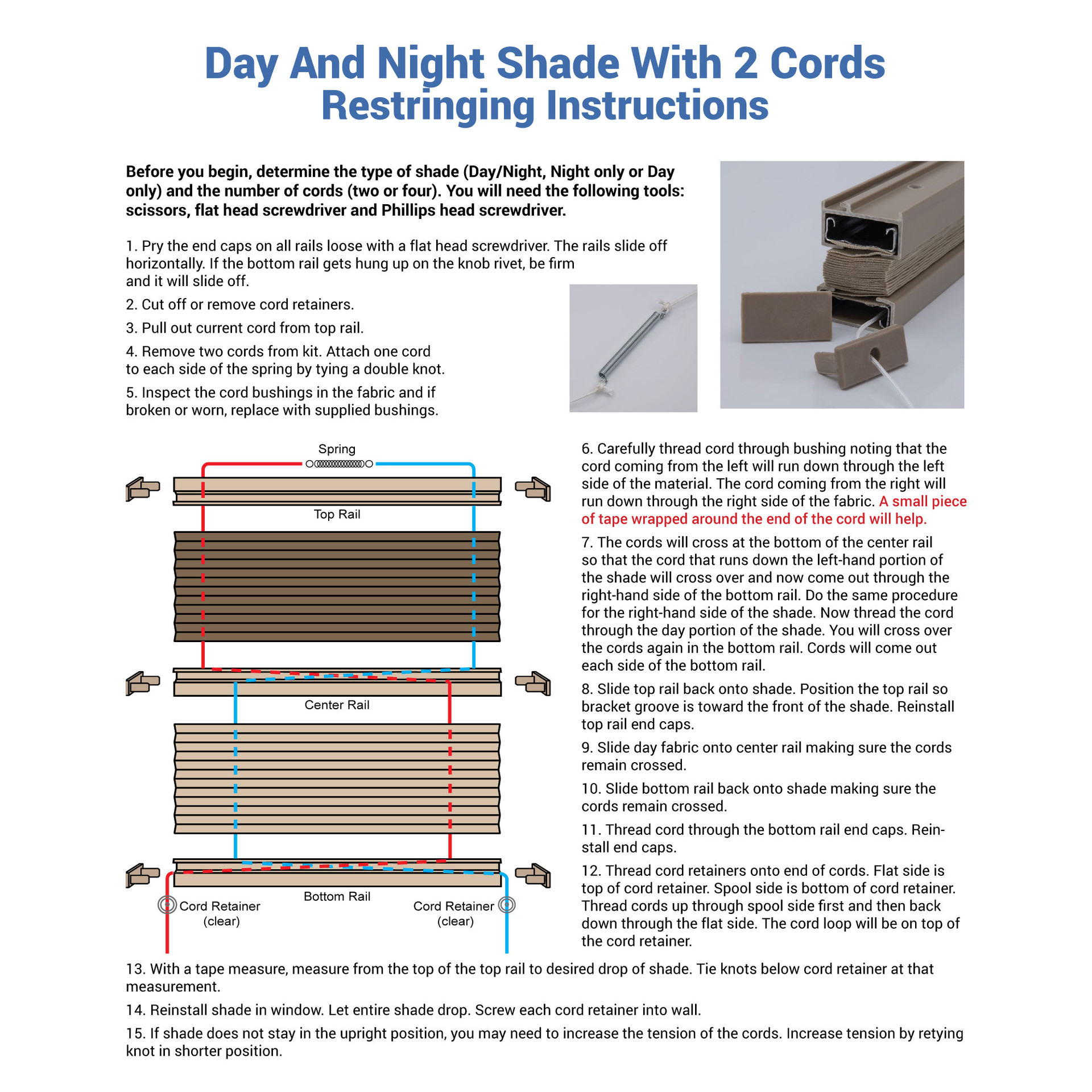 RV Pleated Shade Repair Kit - RecPro