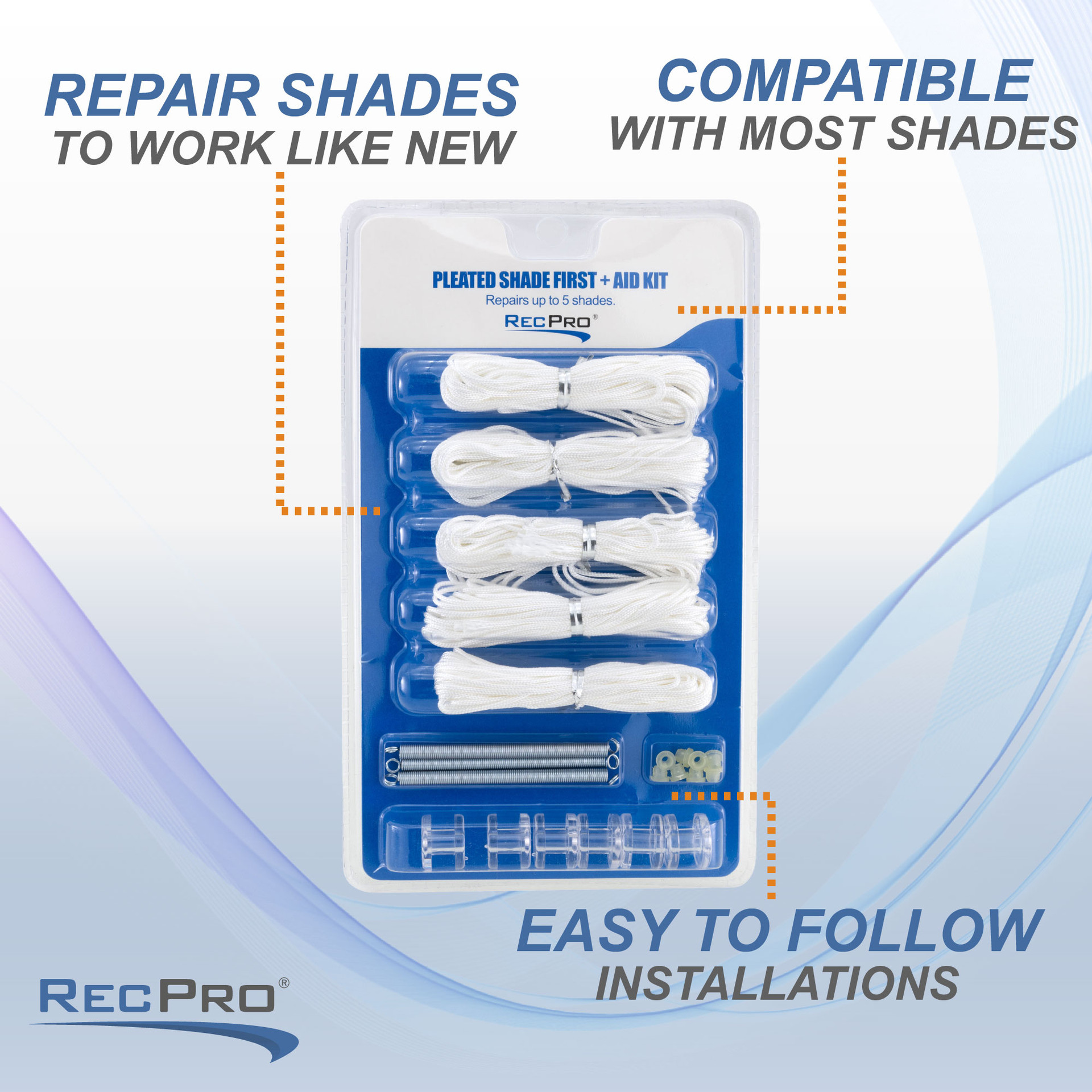 RV Pleated Shade Repair Kit - RecPro