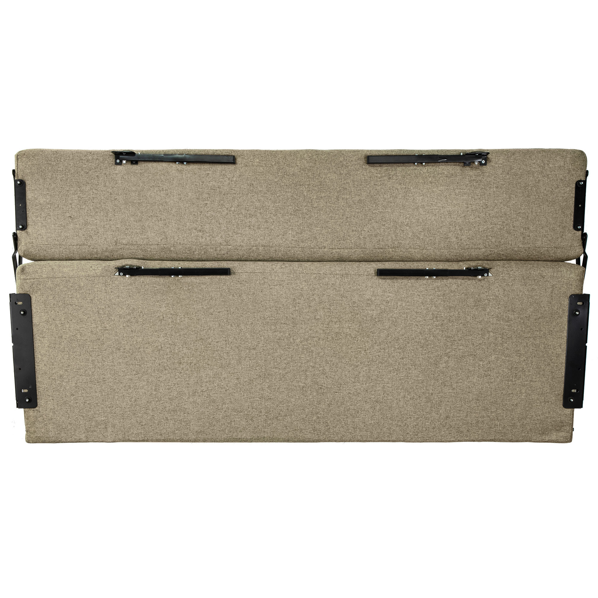 RecPro 60" RV Wall Mount Rollover Sofa with Adjustable Legs in Cloth ...