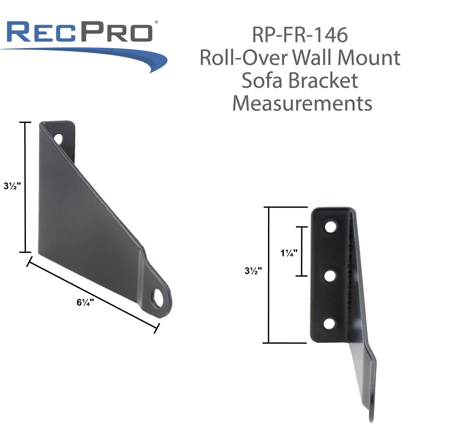 RV Rollover Sofa Bed Hinge DIY Kit Wall Mount Couch - RecPro