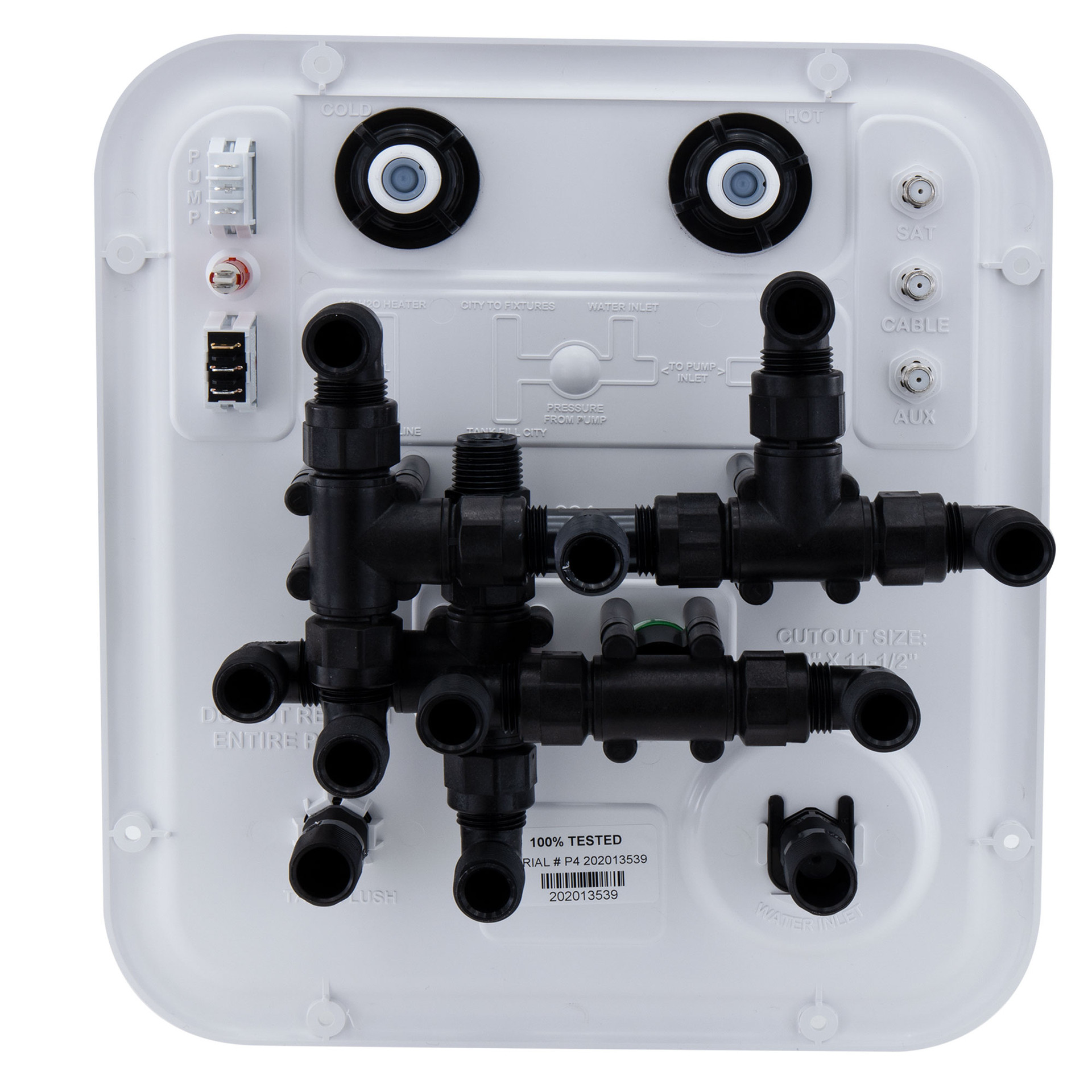 RV Multifunction City Water Fill Panel Nautilus P4 10" x 11-1/2" - RecPro