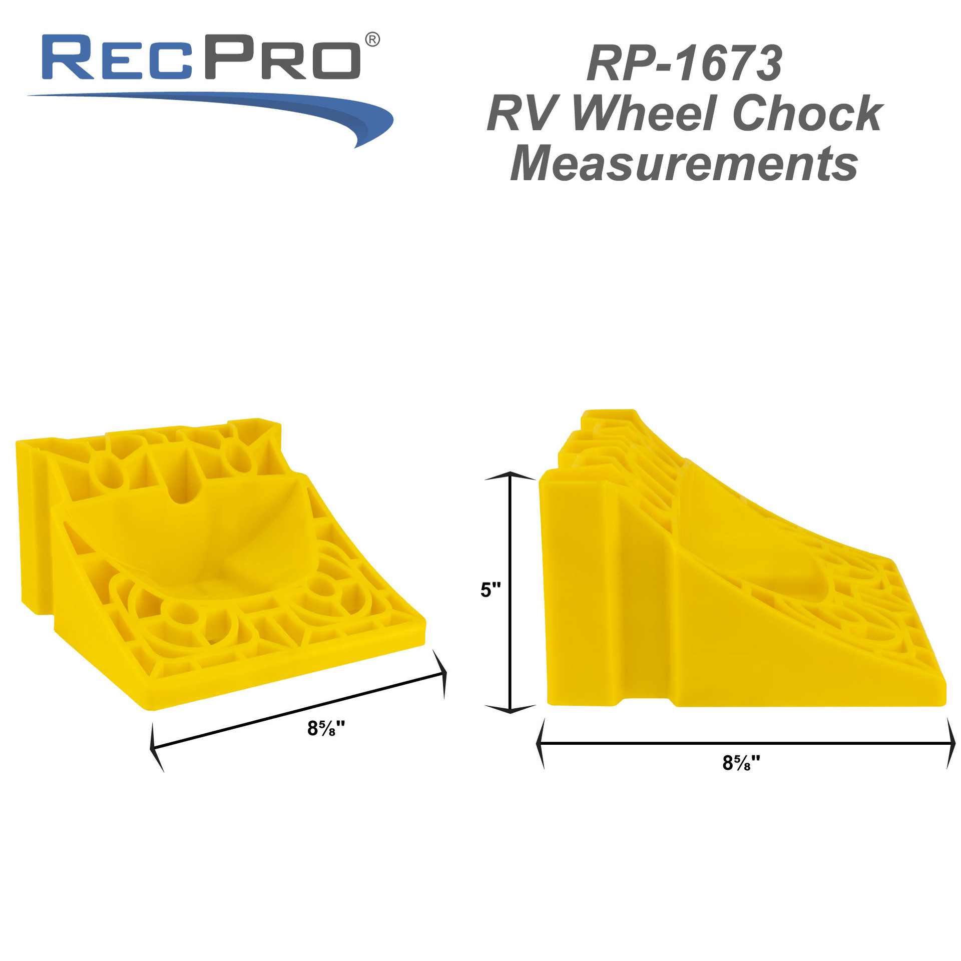 Wheel Chock Parking Block Wedge 4 Pack - RecPro