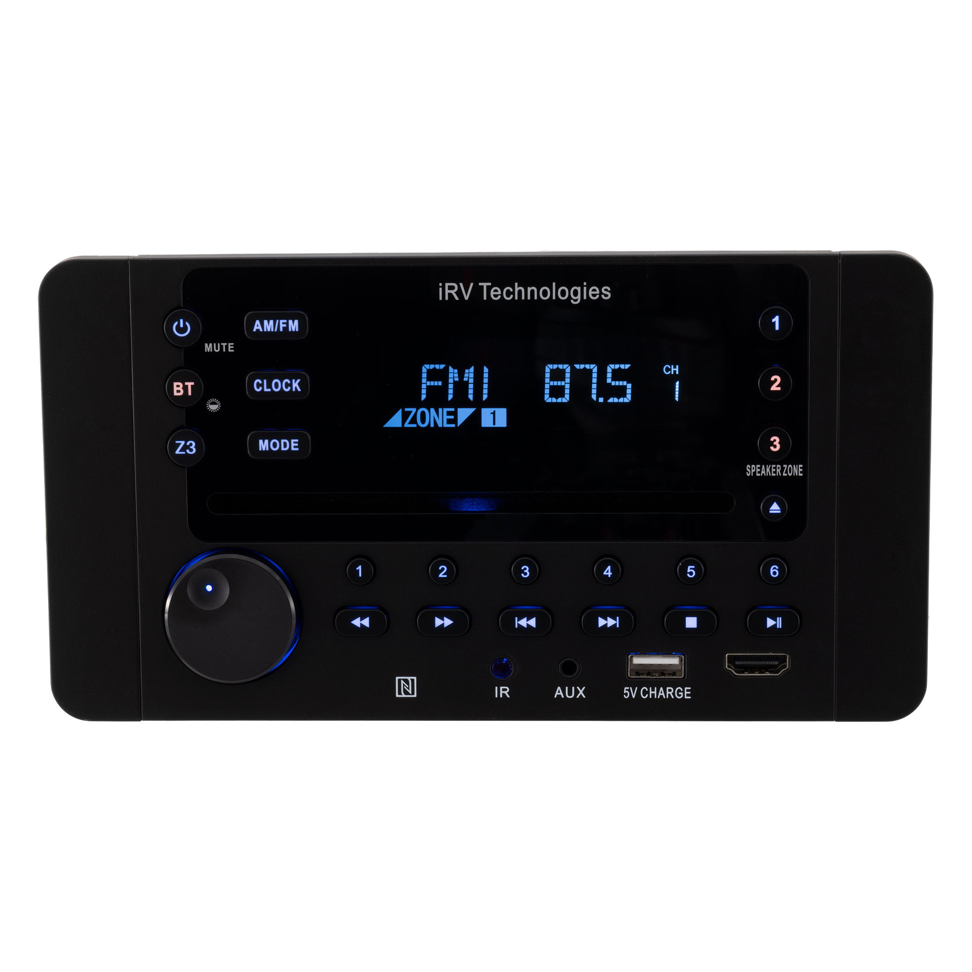 iRV63 RV Stereo System AM/FM/DVD/CD/MP3/MP4/HDMI with Bluetooth - RecPro