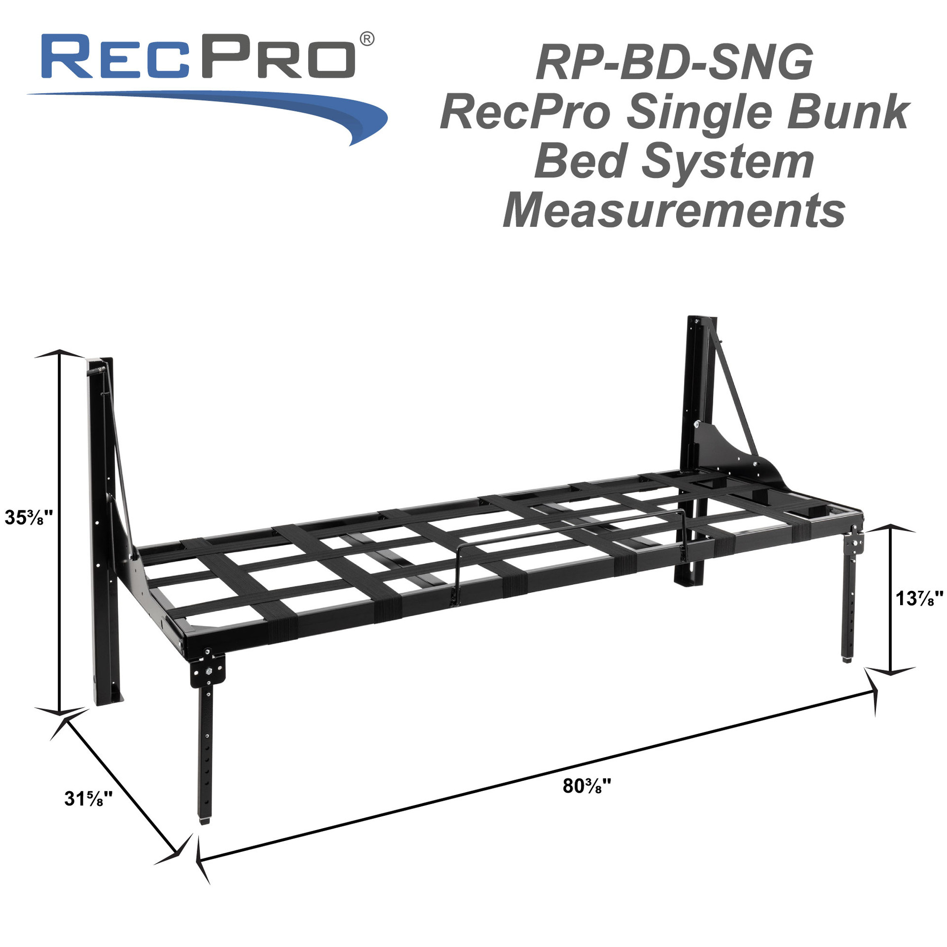 Folding RV Bunk Bed - Single - RecPro