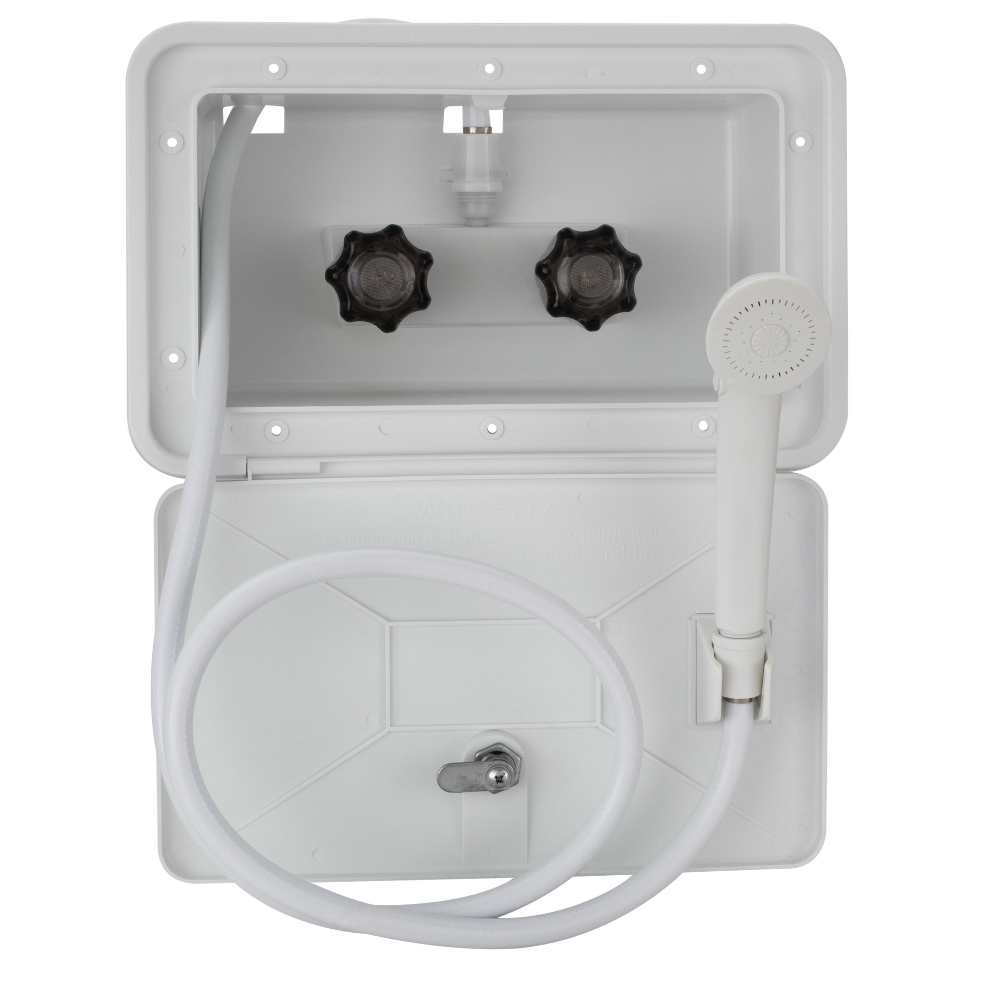 RecPro RV Exterior Shower Box Kit Faucet Hose Camper Trailer Cowboy ...