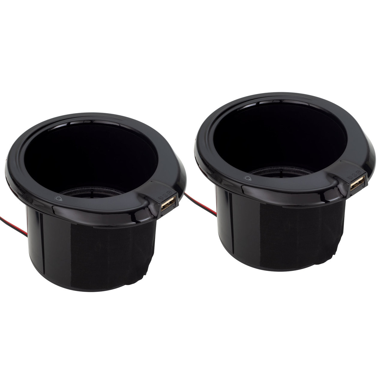 USB Lighted Cup Holder Pair for 12" Center RV Furniture Console - RecPro