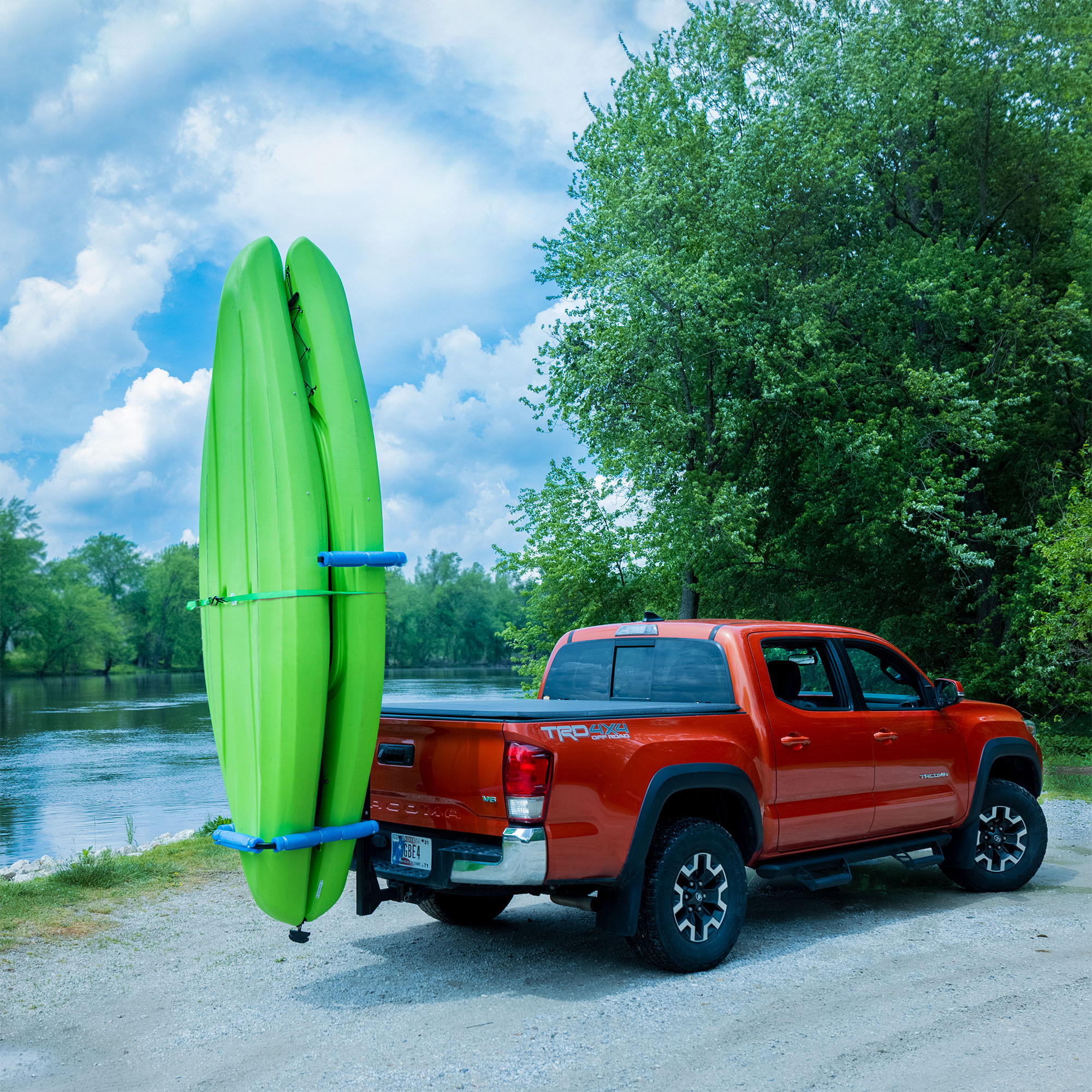 RV Kayak Rack Vertiyak Hitch Mount Standing Kayak Carrier - Fits up to ...