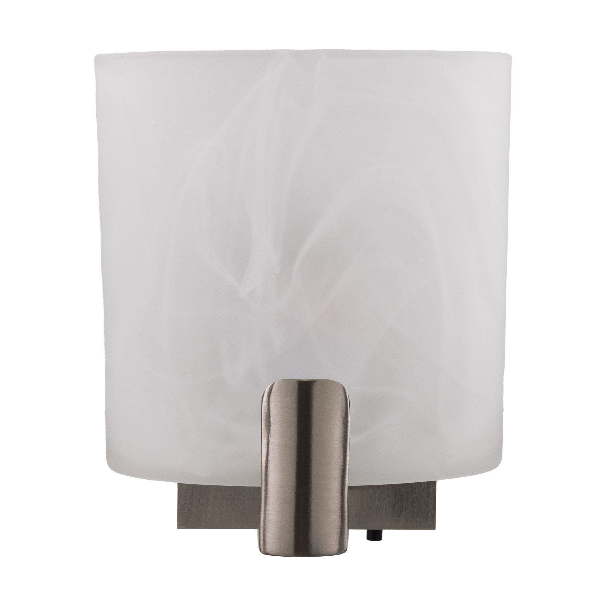 RV 12V Wall Sconce Frosted White Glass Satin Nickel Warm White Light ...