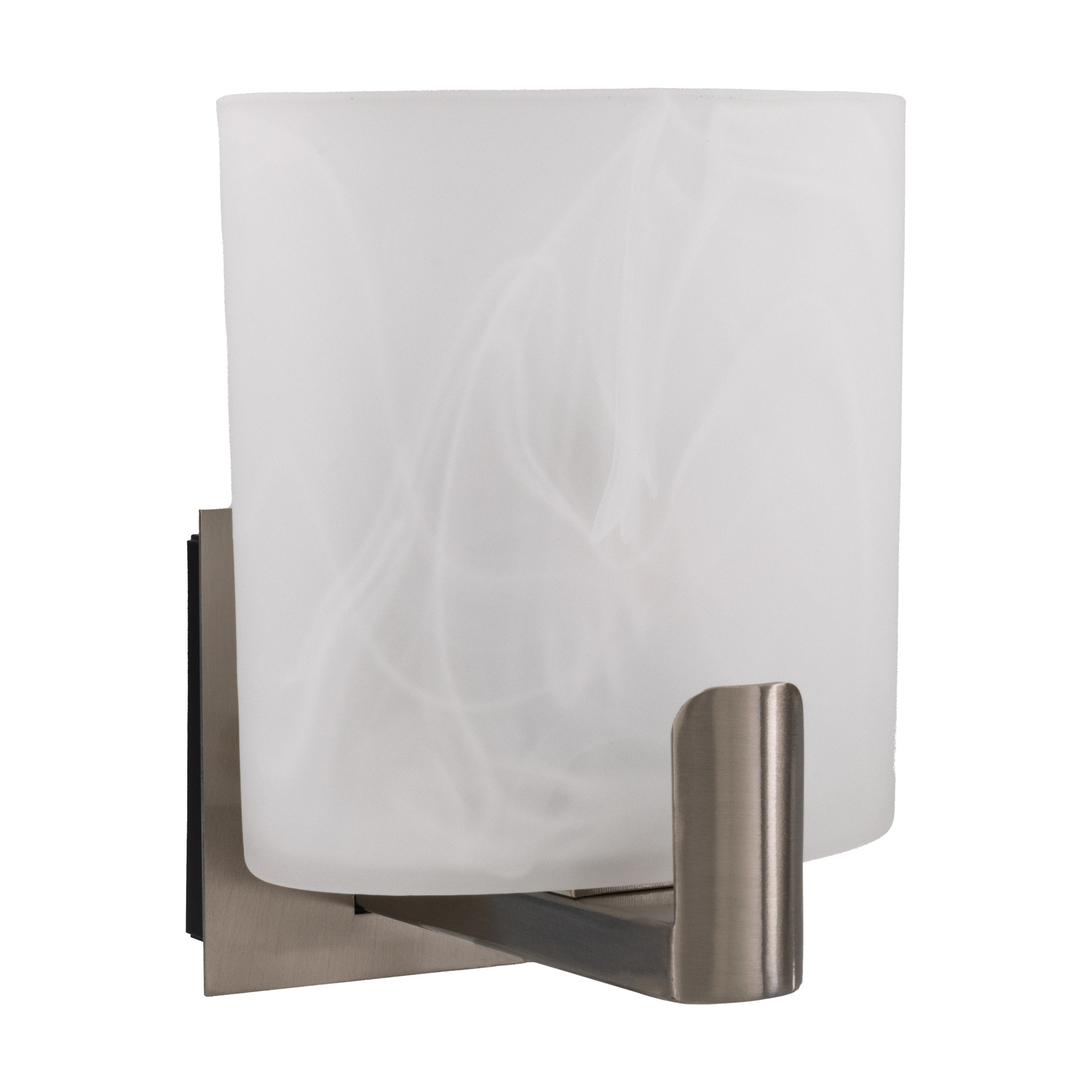 RV 12V Wall Sconce Frosted White Glass Satin Nickel Warm White Light ...