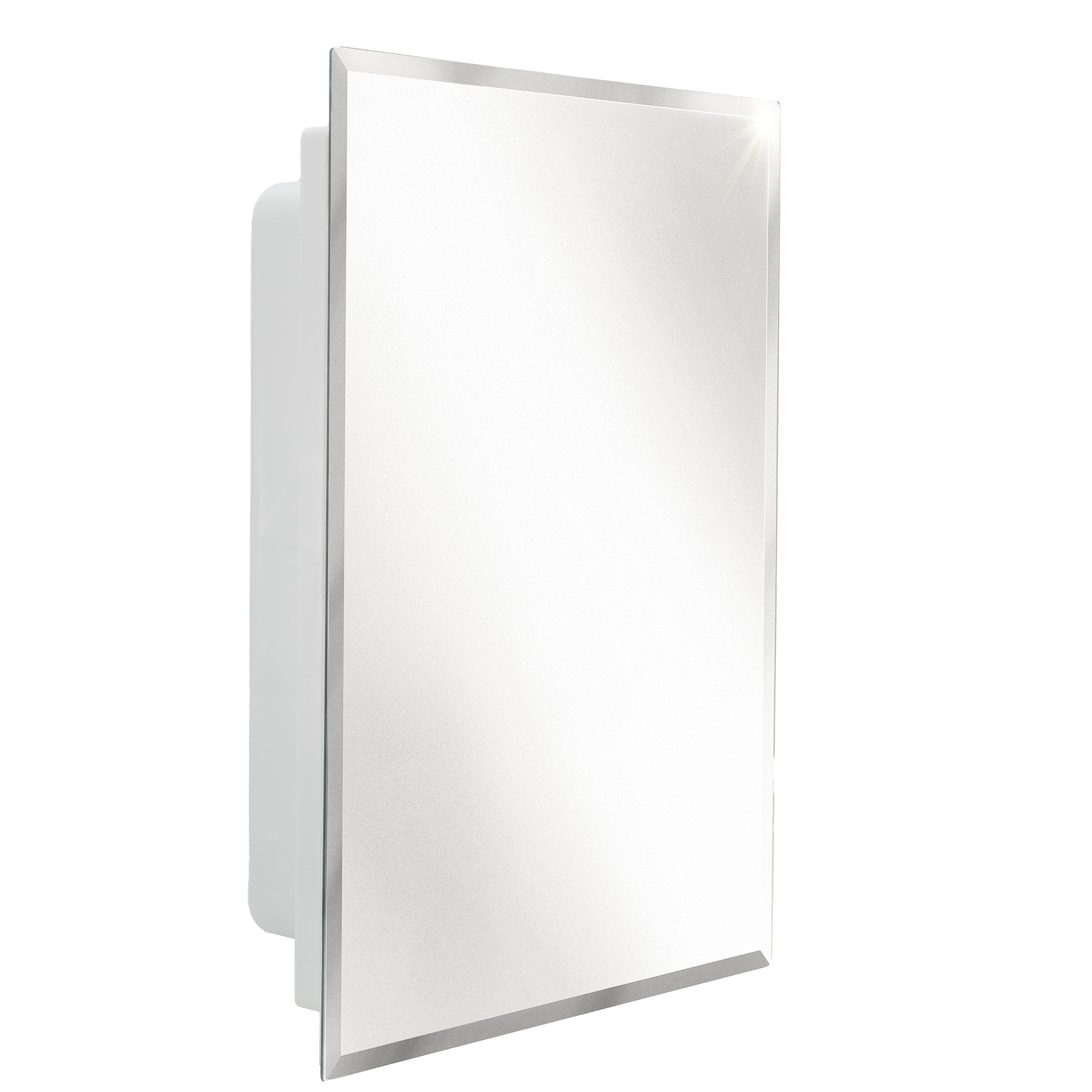 RV Medicine Cabinet with Frameless Mirror Beveled Edge 16" x 22" - RecPro