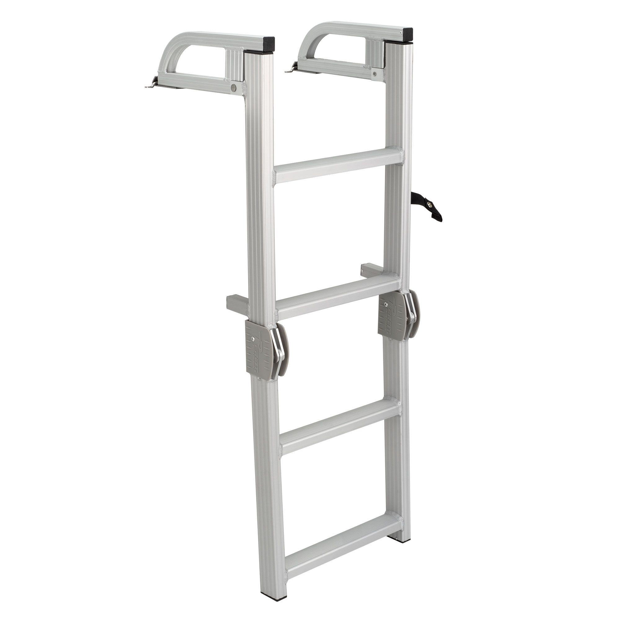 AL C4 Four Step Quick Release Folding Aluminum Pontoon Boat Ladder - RecPro