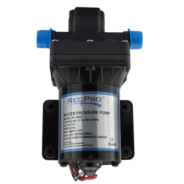 RecPro 12V Electric 4 Chamber RV Water Pump - RecPro