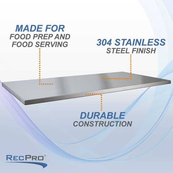 Concession Stainless Steel Countertop for Food Trucks - RecPro