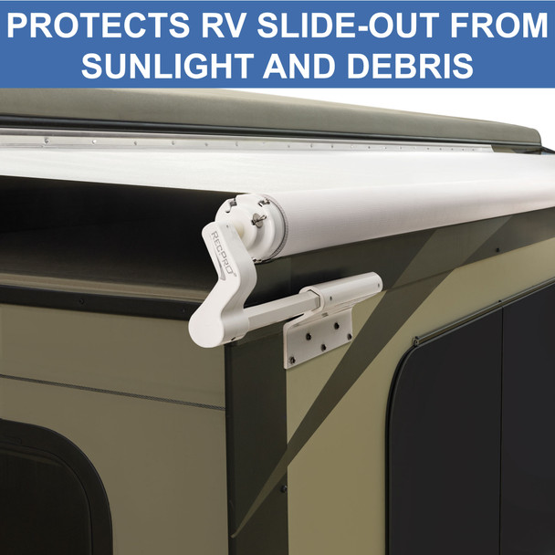 RV Slide Topper Cover Assembly Slideout Awning White - RecPro